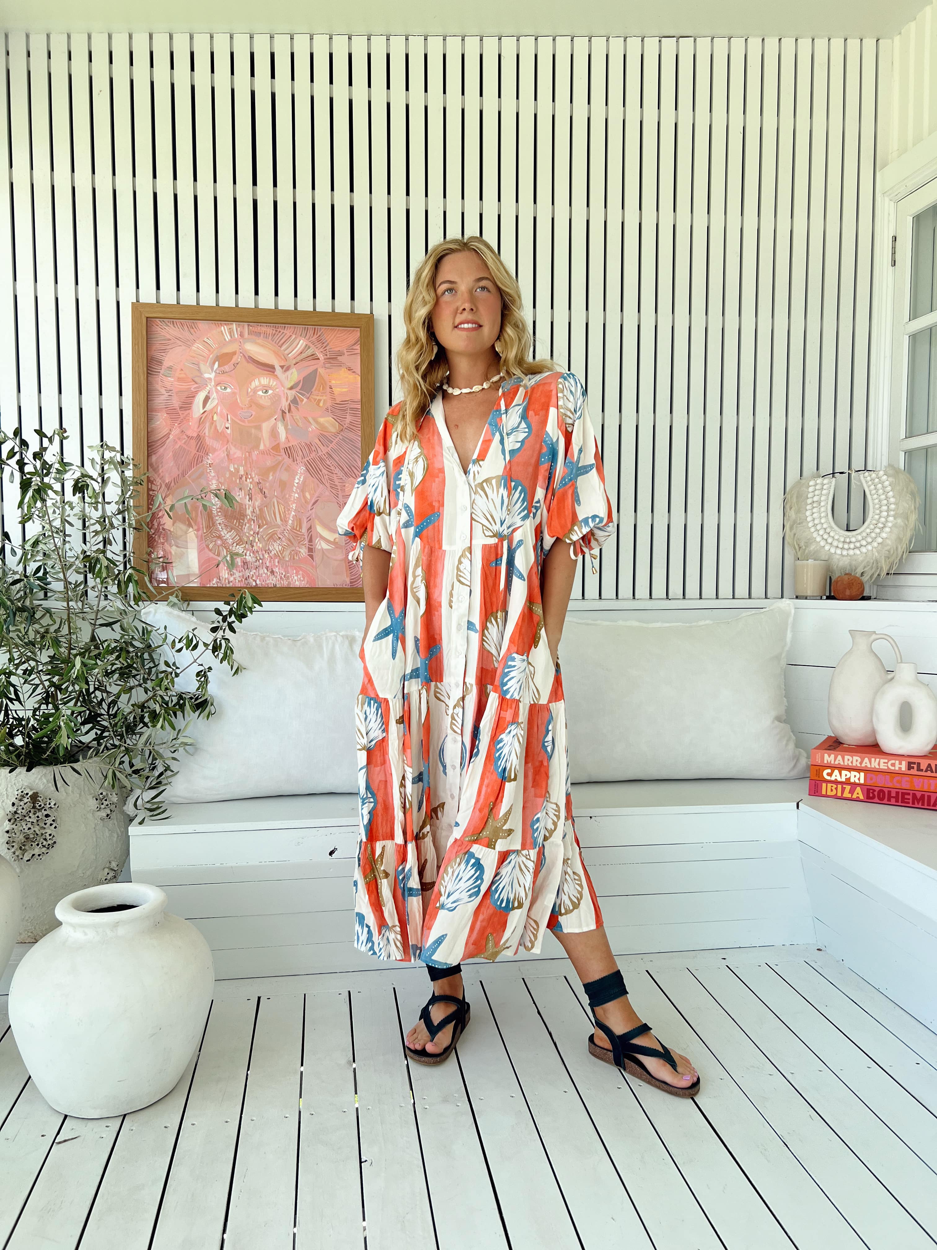 Long Island Print Ria Dress – Lilac and Mila