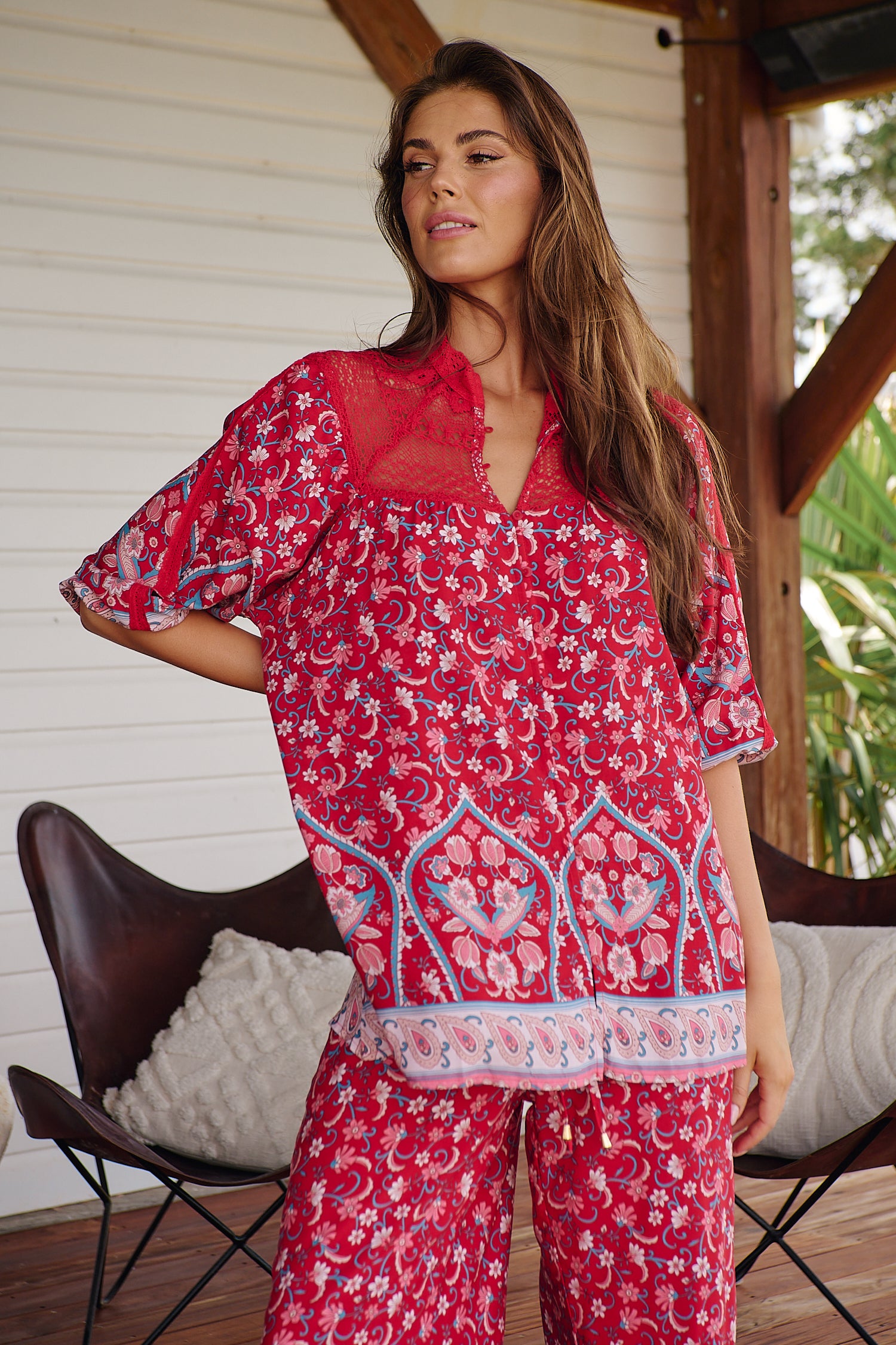 Jaase Enchanted Blooms Print Florence Blouse – Lilac and Mila