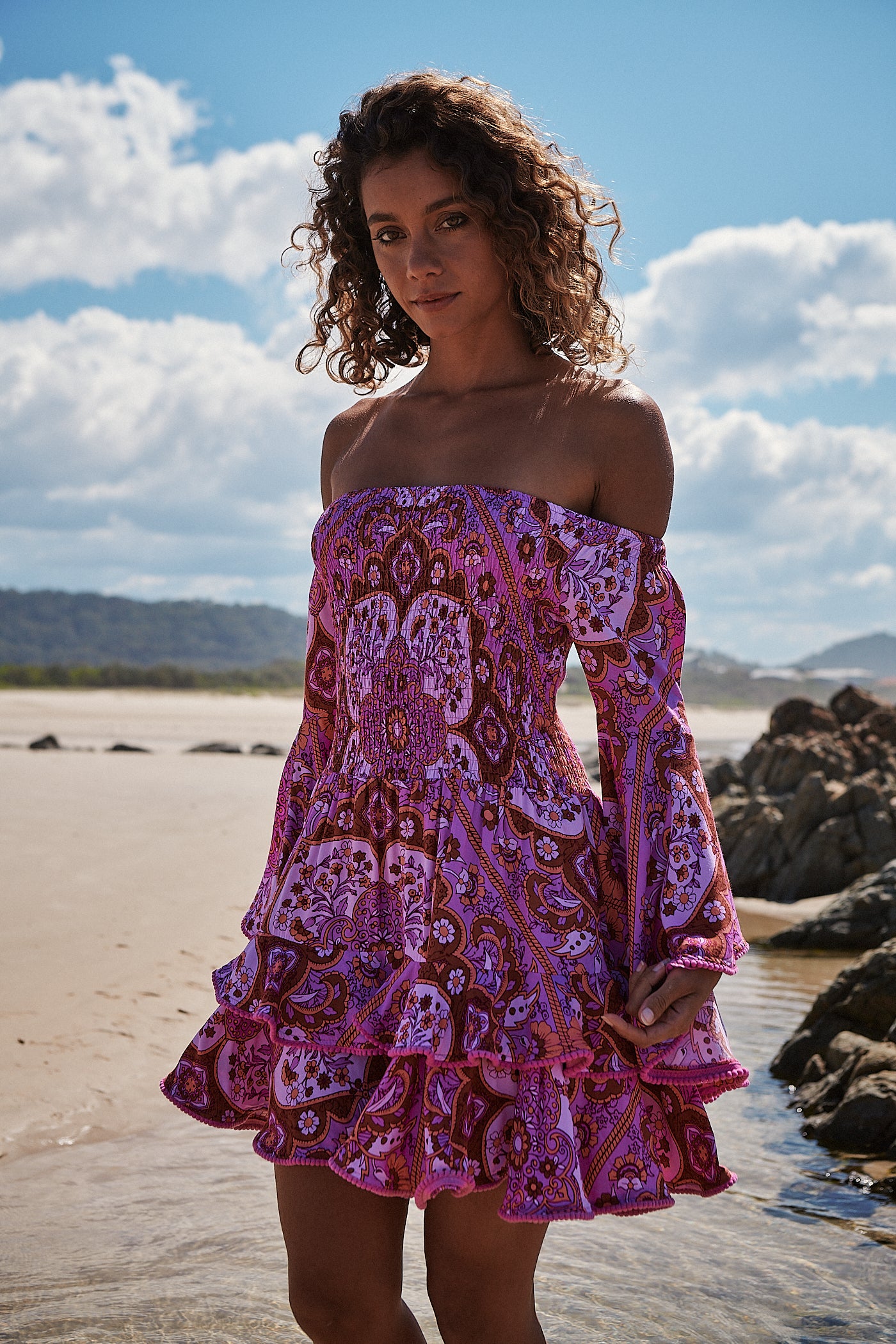 Jaase Cosmic Print Primrose Dress - Lilac and Mila