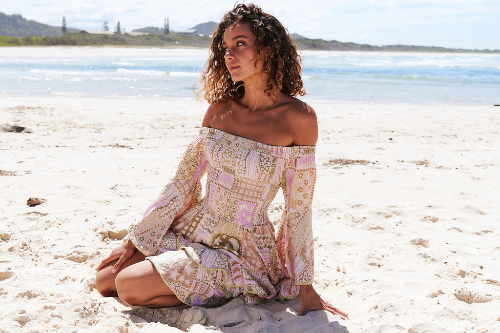 Jaase Cosmic Print Primrose Dress - Lilac and Mila