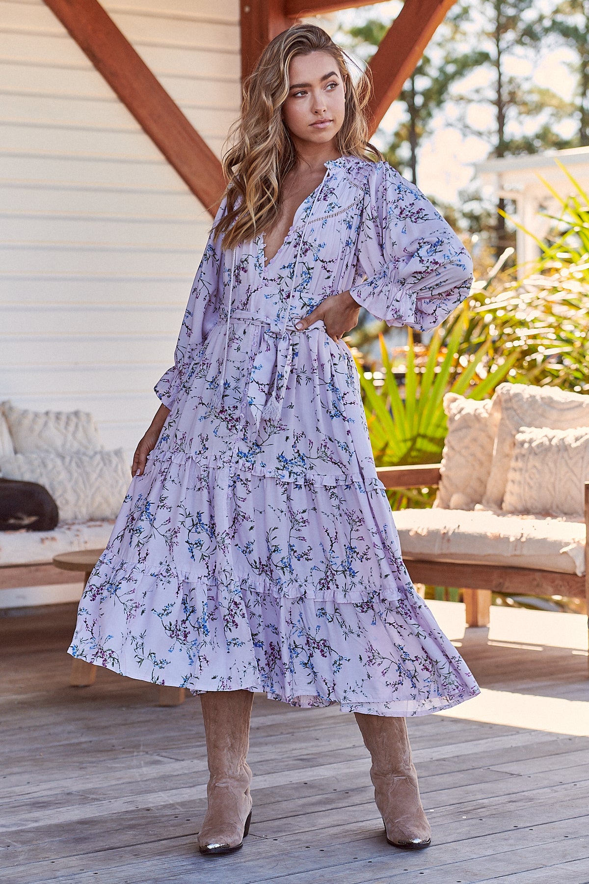 Mandy Print Briana Dress – Lilac and Mila