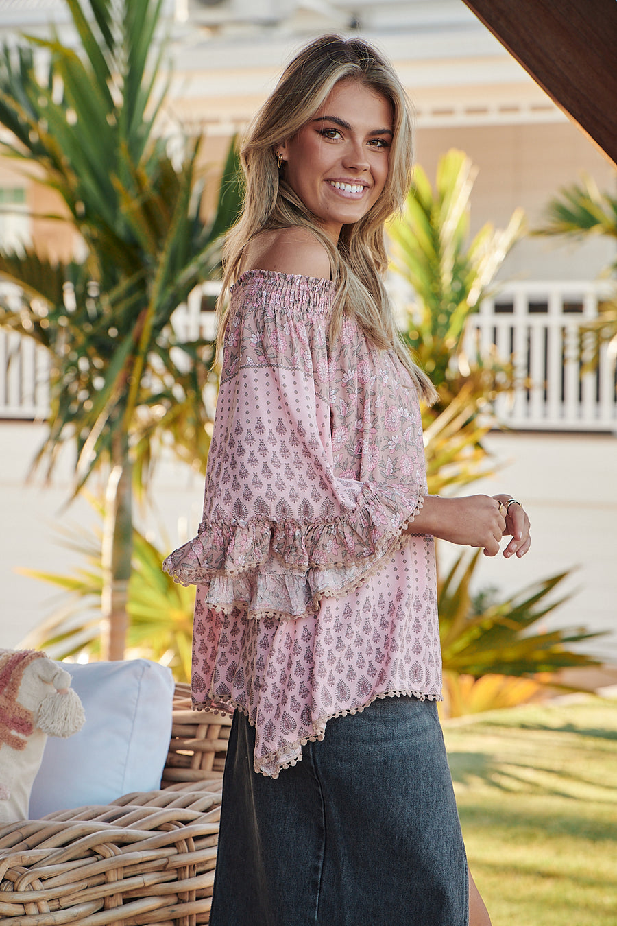 Rosabella Print Clover Top – Lilac and Mila