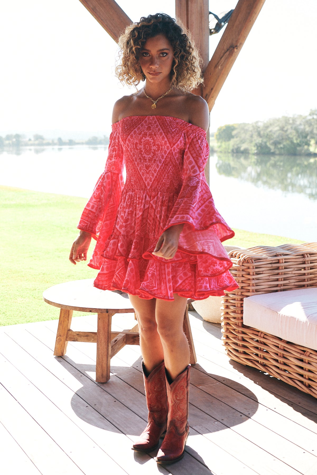 Jaase Amore Print Primrose Dress - Lilac and Mila