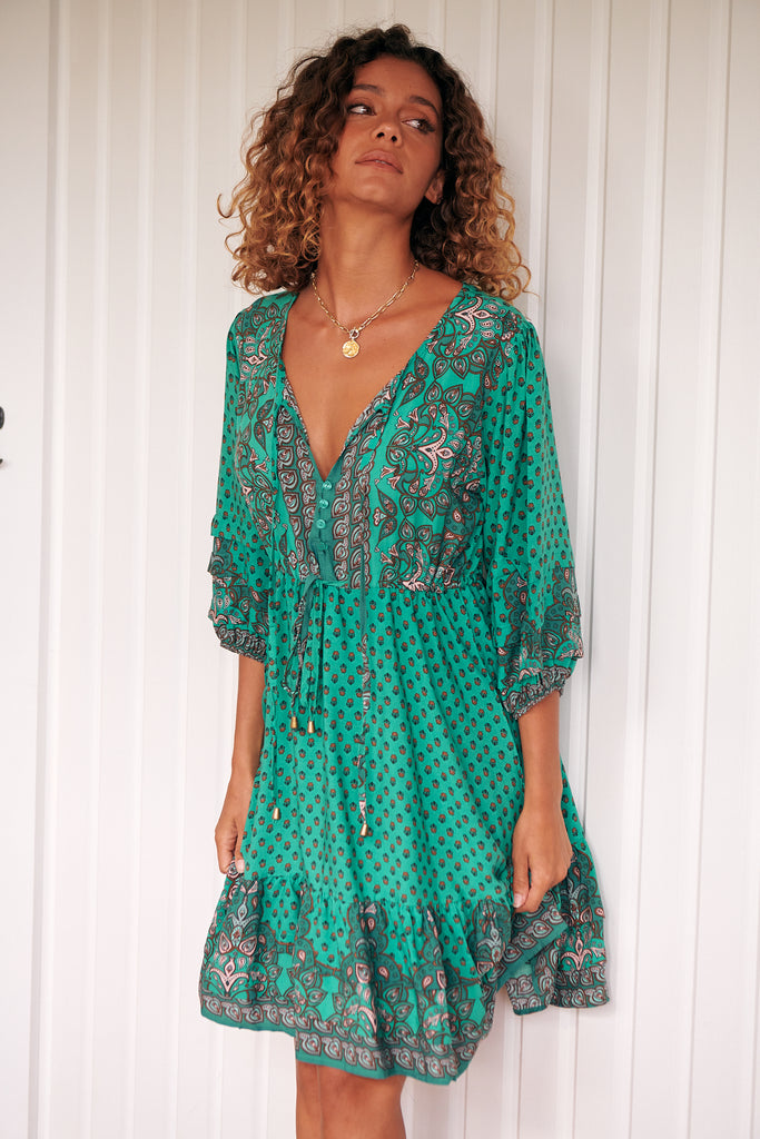 Jaase Akira Print Faith Mini Dress - Lilac and Mila