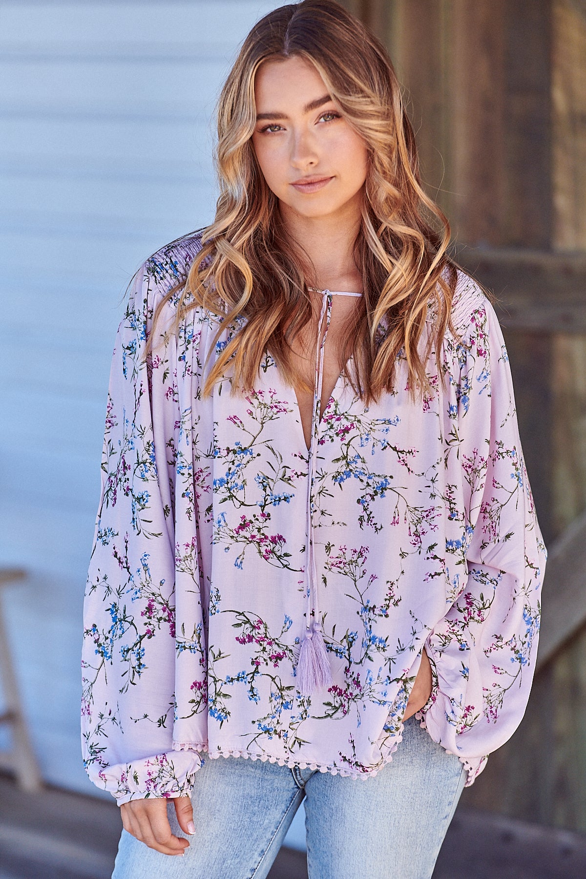 Mandy Print Rue Top – Lilac and Mila