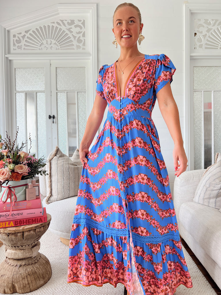 Home Little Flowers Print Tabitha Maxi Dress