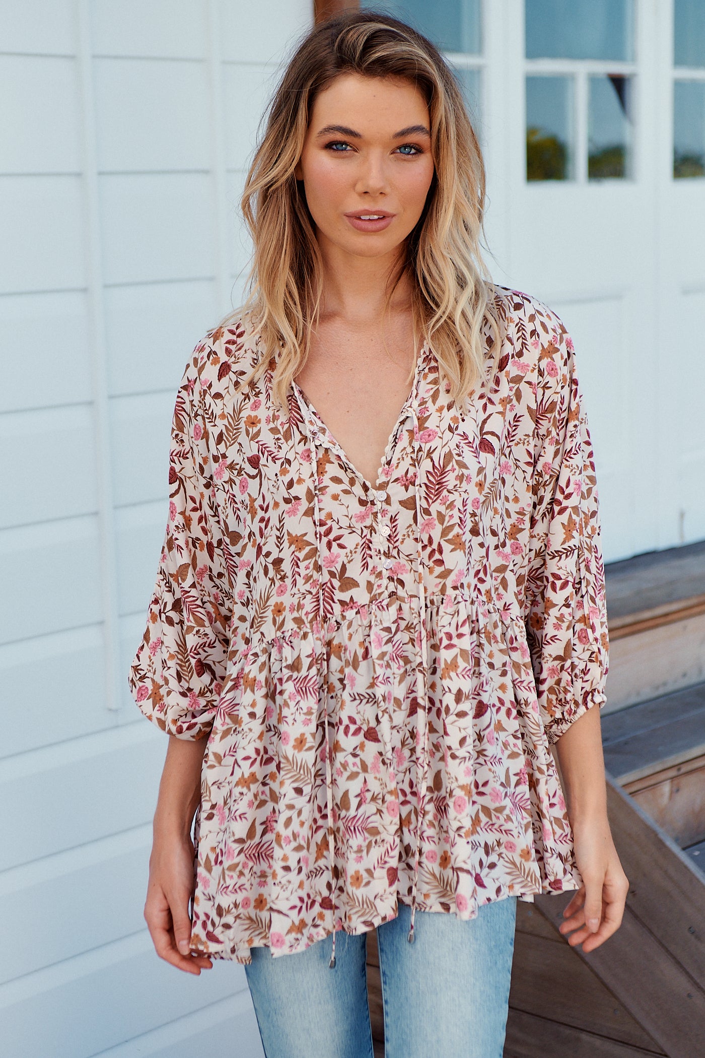 Jaase Potter Print Chloe Top - Lilac and Mila