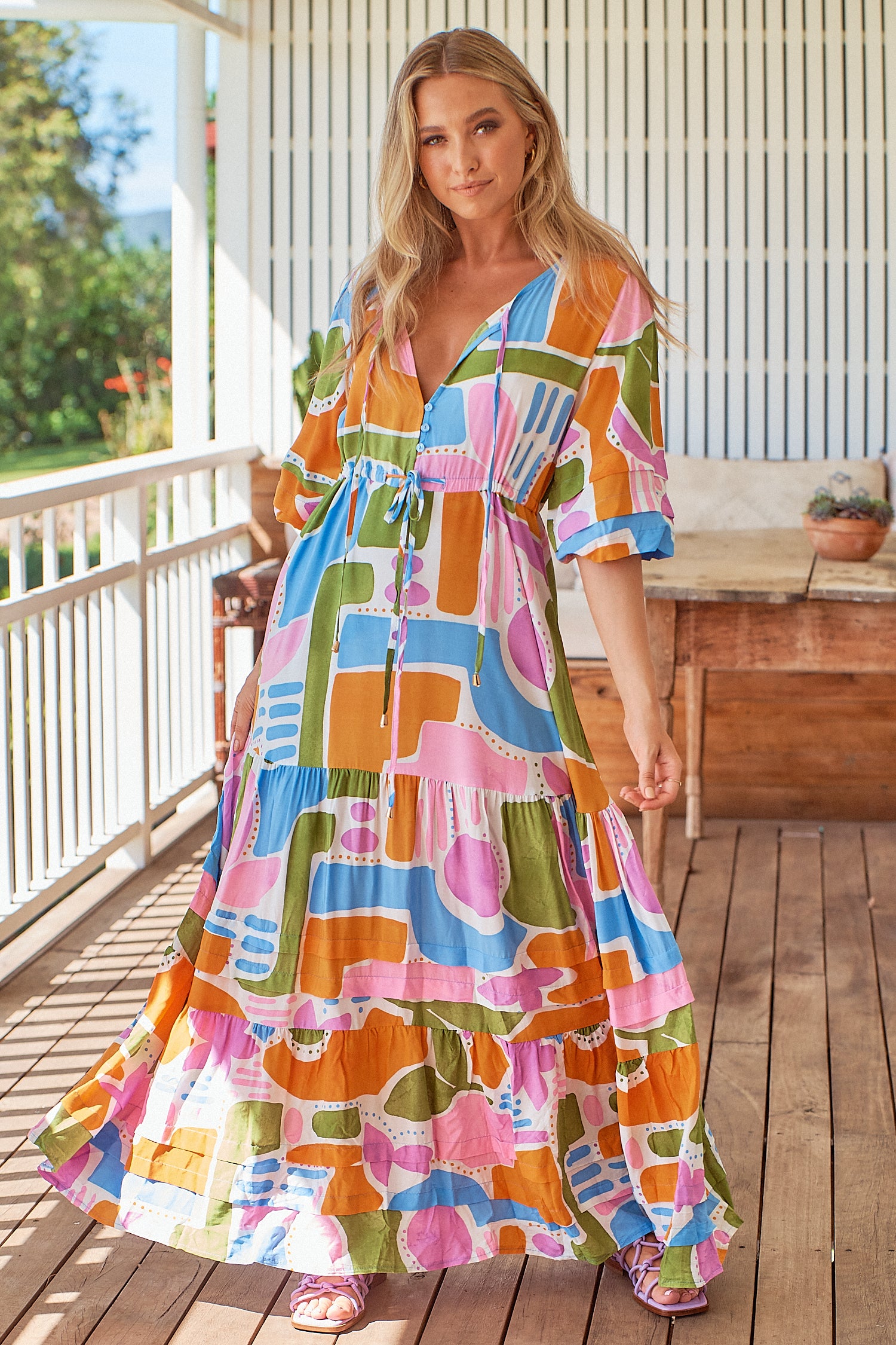 Pablo Print Mariana Maxi - Lilac and Mila