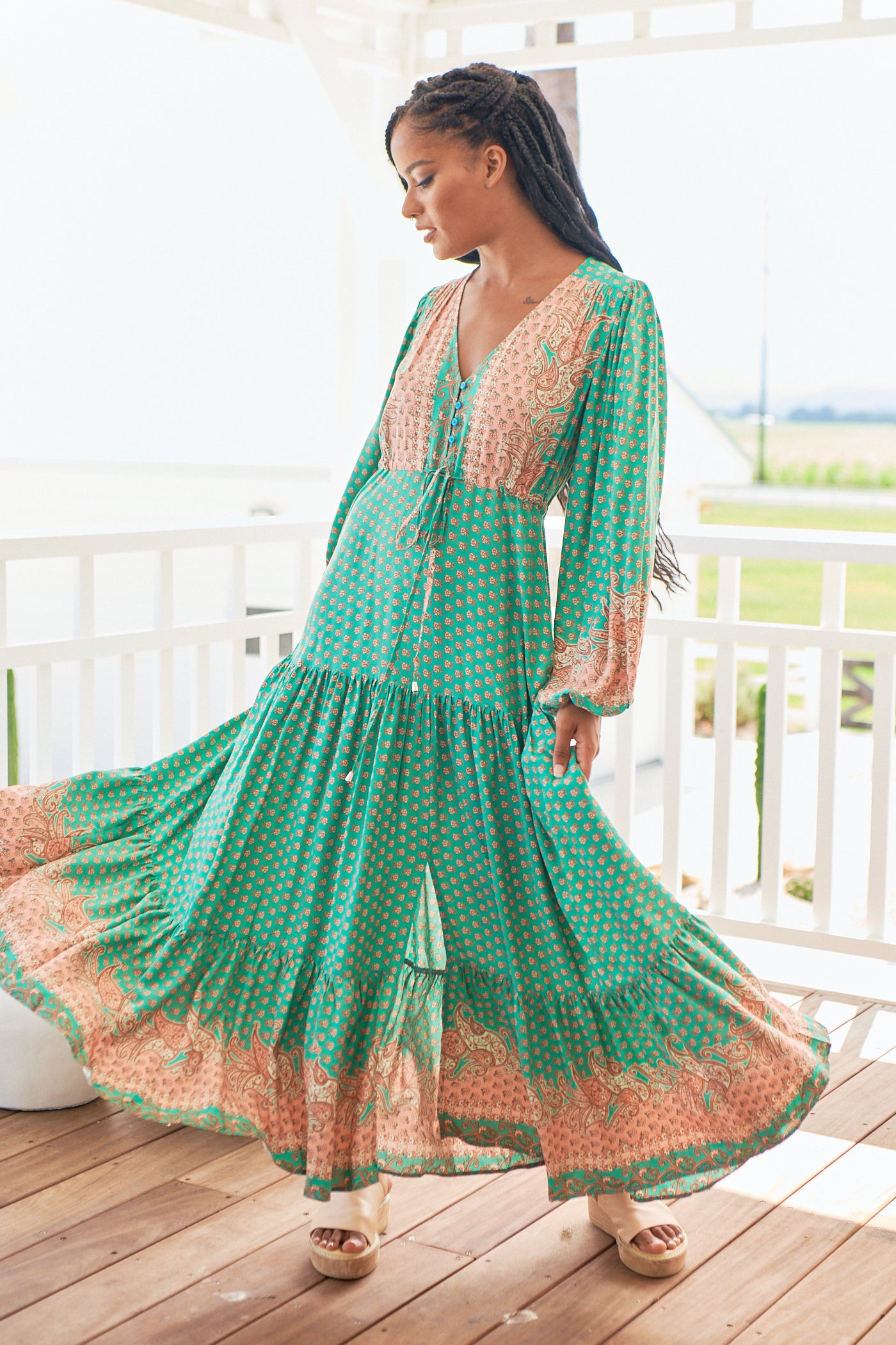 Jaase Jade Print Teresa Maxi - Lilac and Mila