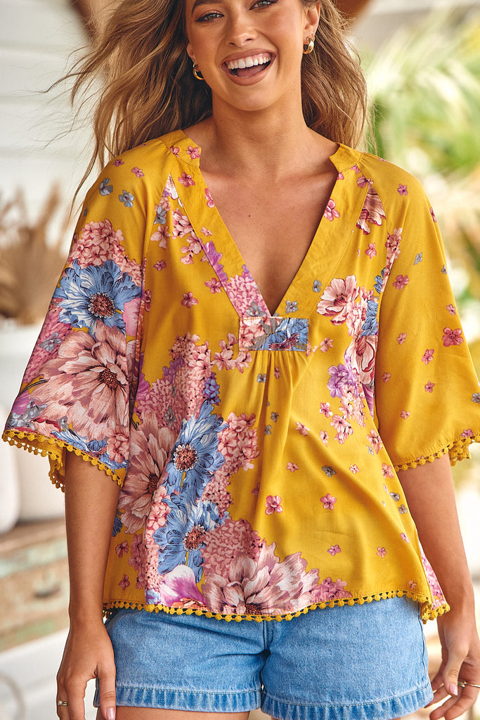 Sumaya Print Gabriella Top - Lilac and Mila