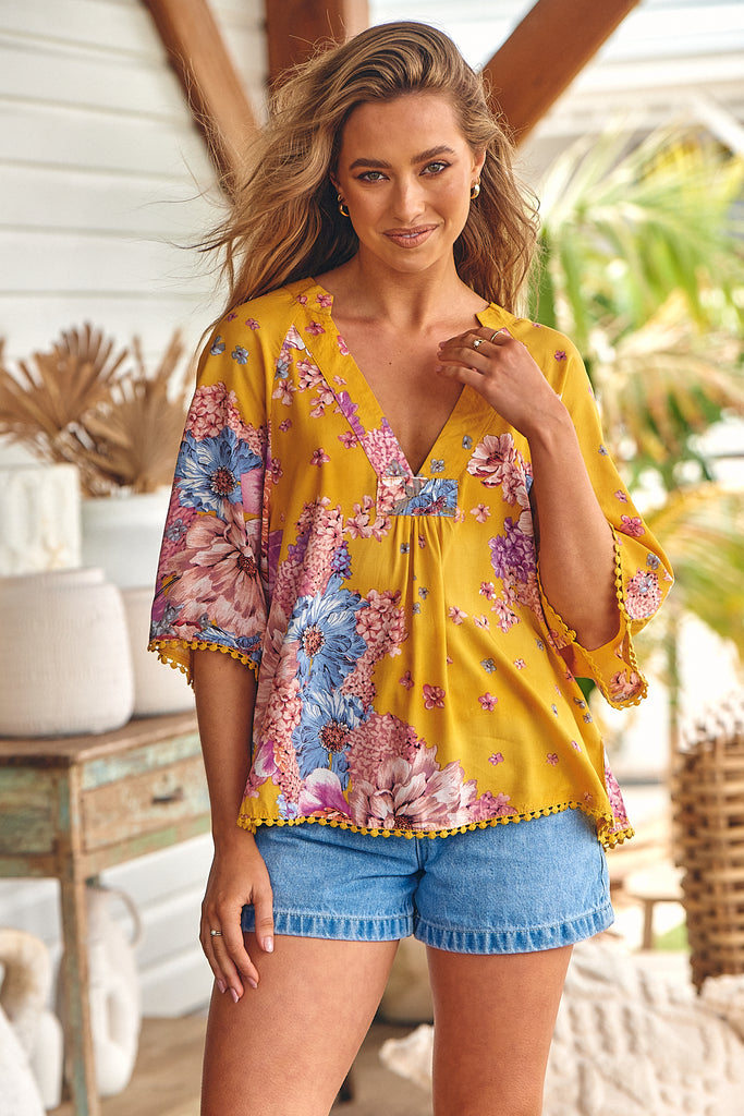 Sumaya Print Gabriella Top - Lilac and Mila