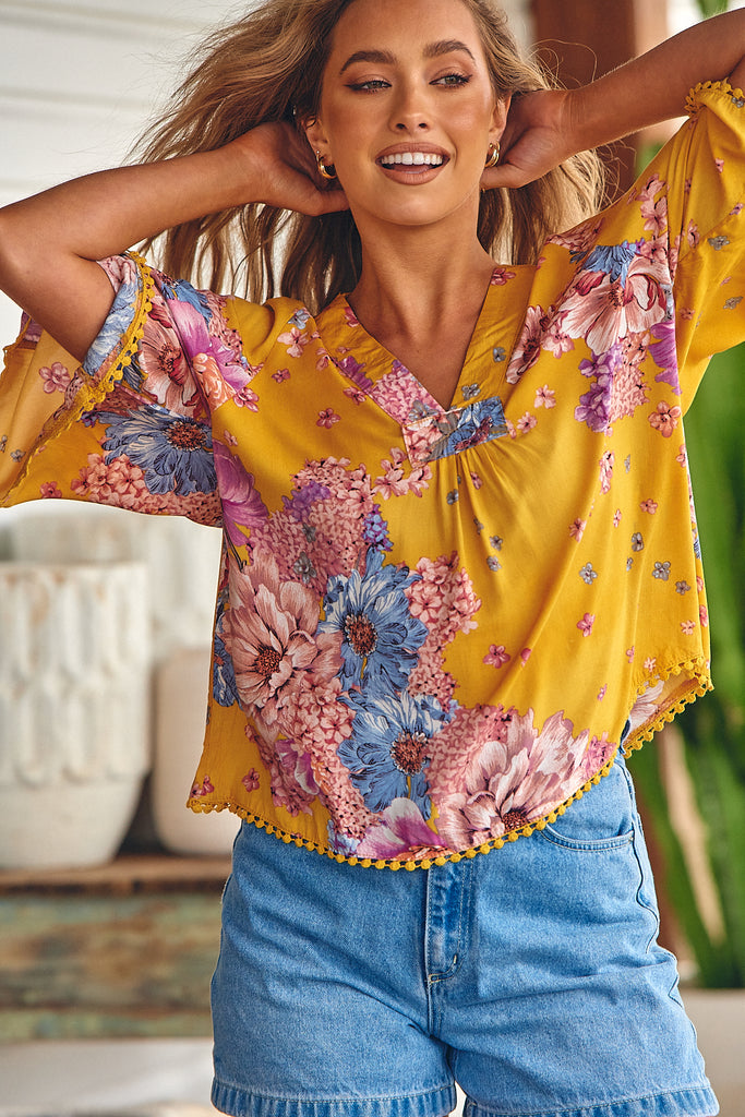 Sumaya Print Gabriella Top - Lilac and Mila