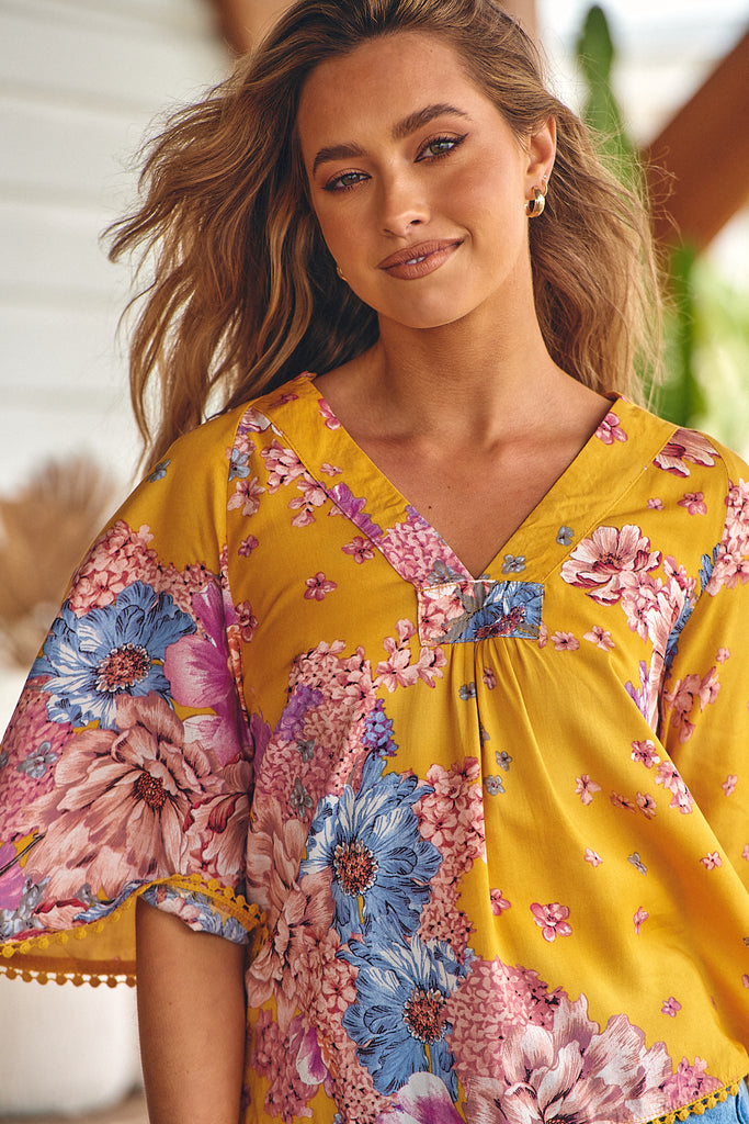 Sumaya Print Gabriella Top - Lilac and Mila