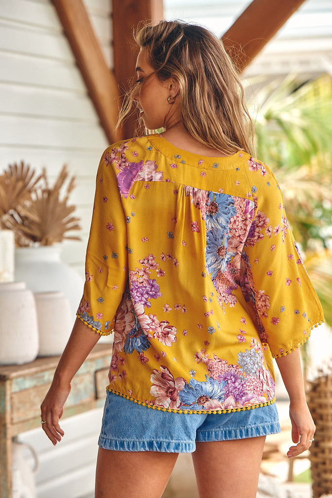 Sumaya Print Gabriella Top - Lilac and Mila