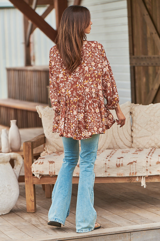 Corella Print Chloe Top - Lilac and Mila