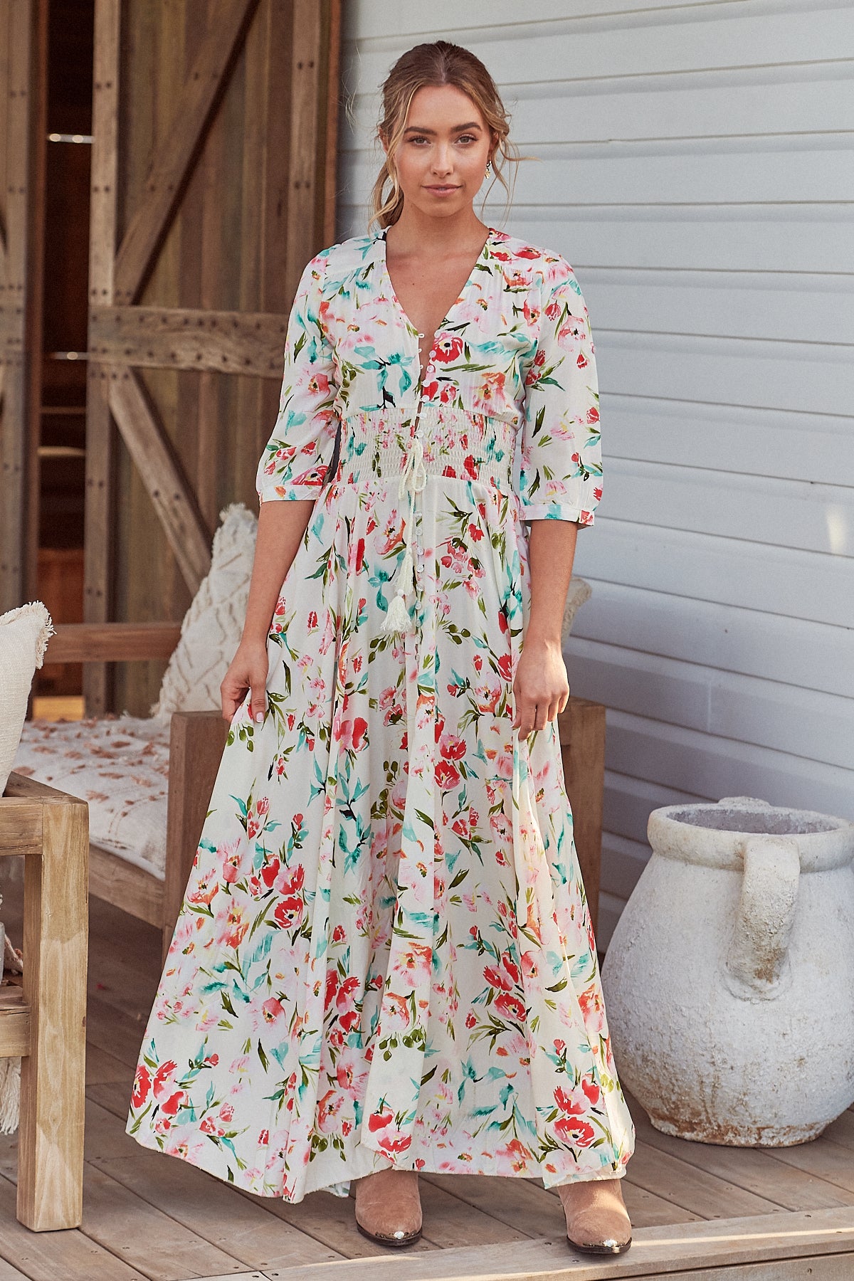 Jaase Solana Print Indiana Maxi - Lilac and Mila