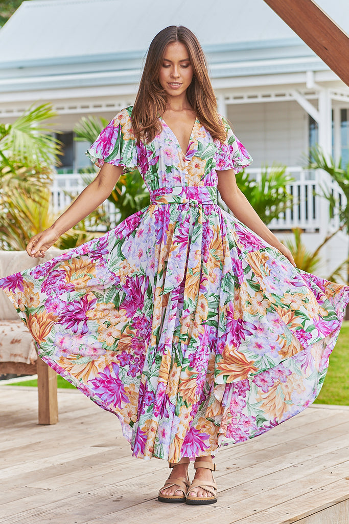 Lei Print Taurus Maxi - Lilac and Mila